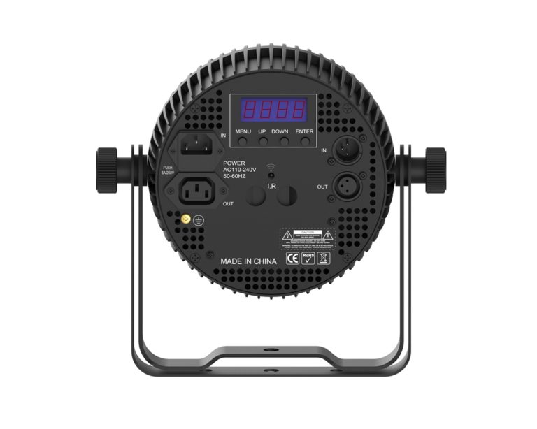 LED Slim Par Light with 12pcs 10W RGBWA+UV 6in1 DMX LED PAR - hmlite
